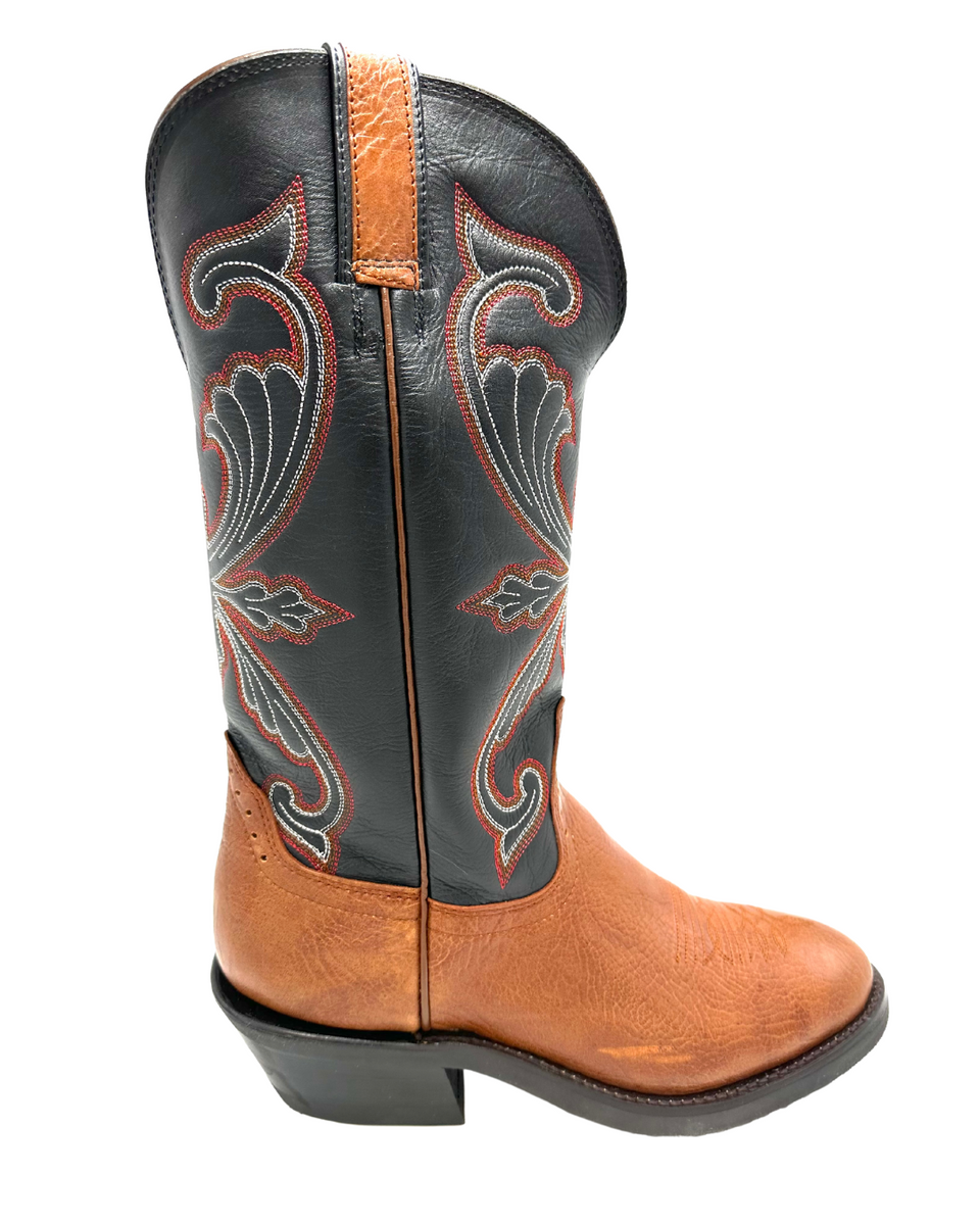 'Hondo Boots' Men's 13" Spanish Shoulder Western U Toe - Walnut / Blac ...