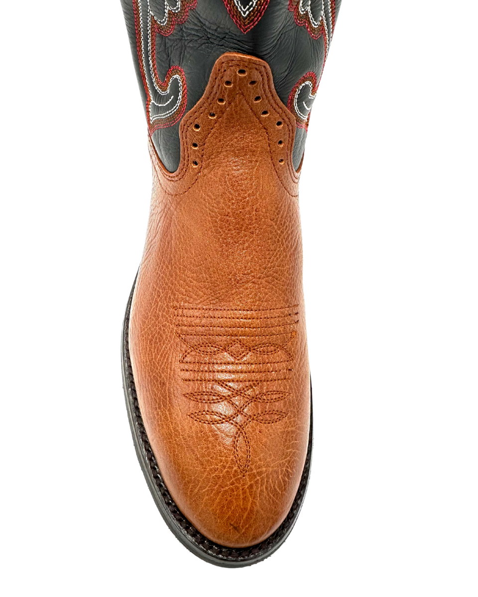 'Hondo Boots' Men's 13" Spanish Shoulder Western U Toe - Walnut / Blac ...