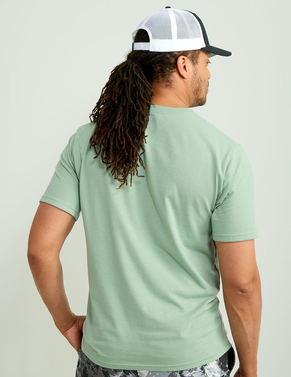 'Huk' Men's Logo Tee - Fog Green – Trav's Outfitter